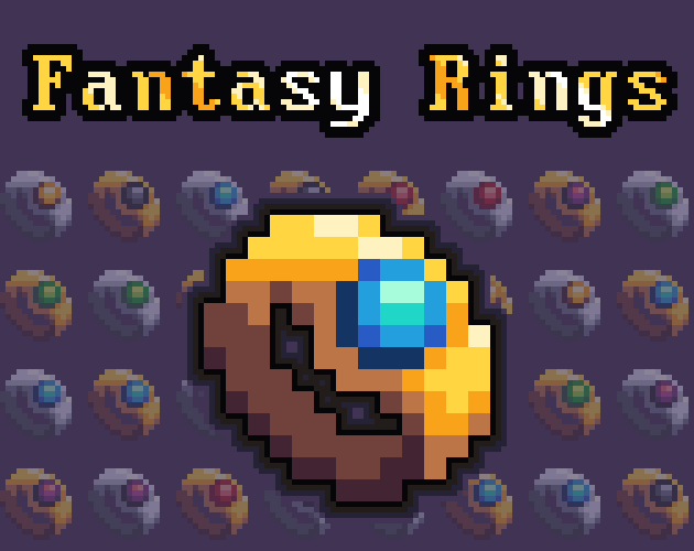 Fantasy Rings Sprite Pack by Pine Druid