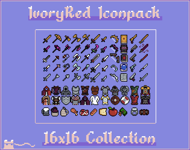 A 16x16 Icon pack - Ivory Iconpack 16x16 Collection by IvoryRed