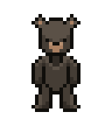 Black Bear Character Sprite by SharkusMK