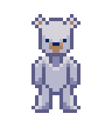 White Polar Bear Character Sprite by SharkusMK