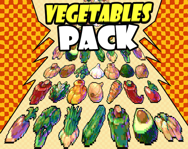 NEW High detail pixel art vegetables by quipinny