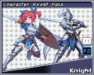 Pixel Art Character Asset Pack : Knights by UsagiV