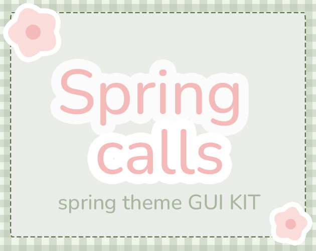SPRING CALLS - RENPY GUI KIT by reo for Make Visual Novel Assets! Jam ...
