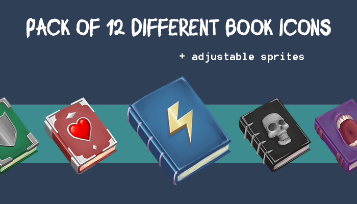 Pack of 12 different HD book icons by EraMangaka