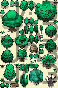 Forest Trees Tileset with 52 assets [16x16] by JAB
