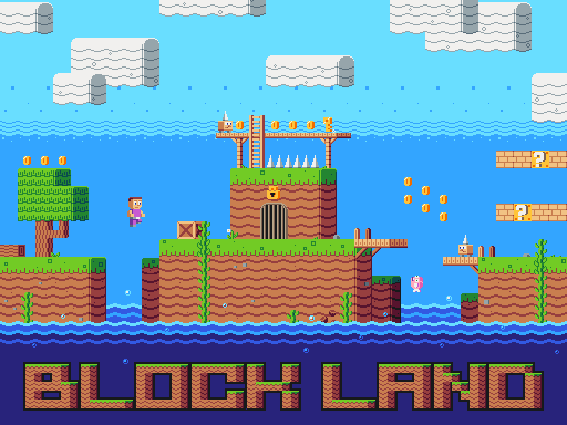 Block Land - 16x16 Mario/Minecraft-like Platformer Assets Tileset (CC0 ...