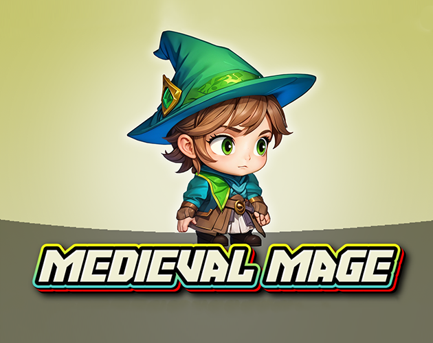 Medieval Mage - 2D Animated Character (Spriter) by Gamelauncher Shop