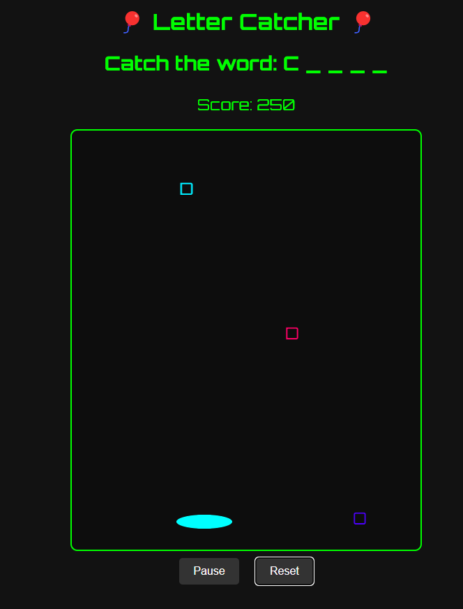 Letter Catcher: A Dynamic Word Collection Game by rinoart