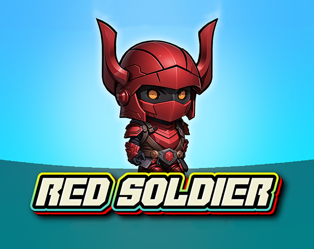 Red Soldier - 2D Animated Character (Spriter) by Gamelauncher Shop