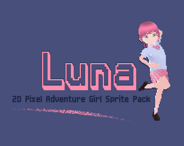 Luna: 2D Pixel Adventure Girl Sprite Pack by madasyauqy
