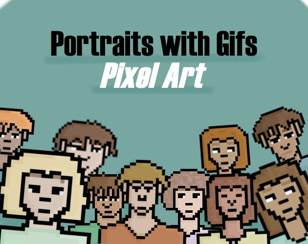 Pixel Art Portraits With Gifs by SharkyValley