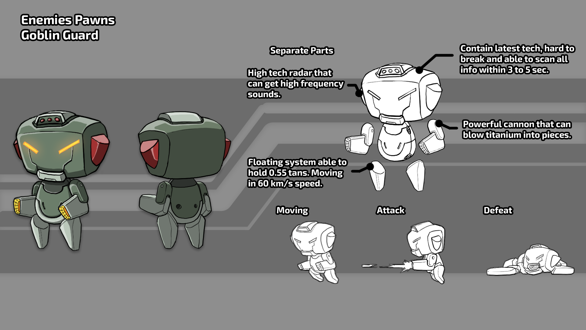 Joker's Tower - Concept Art enemies pawns 01 - itch.io