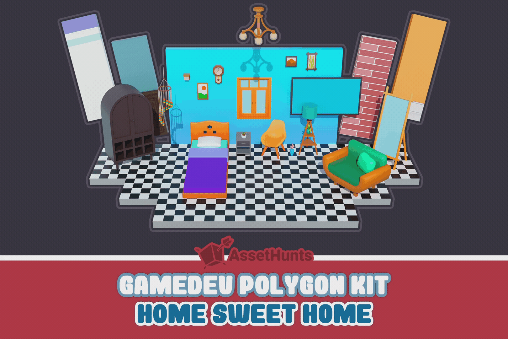 GameDev Polygon Kit - Home Sweet Home by AssetHunts!