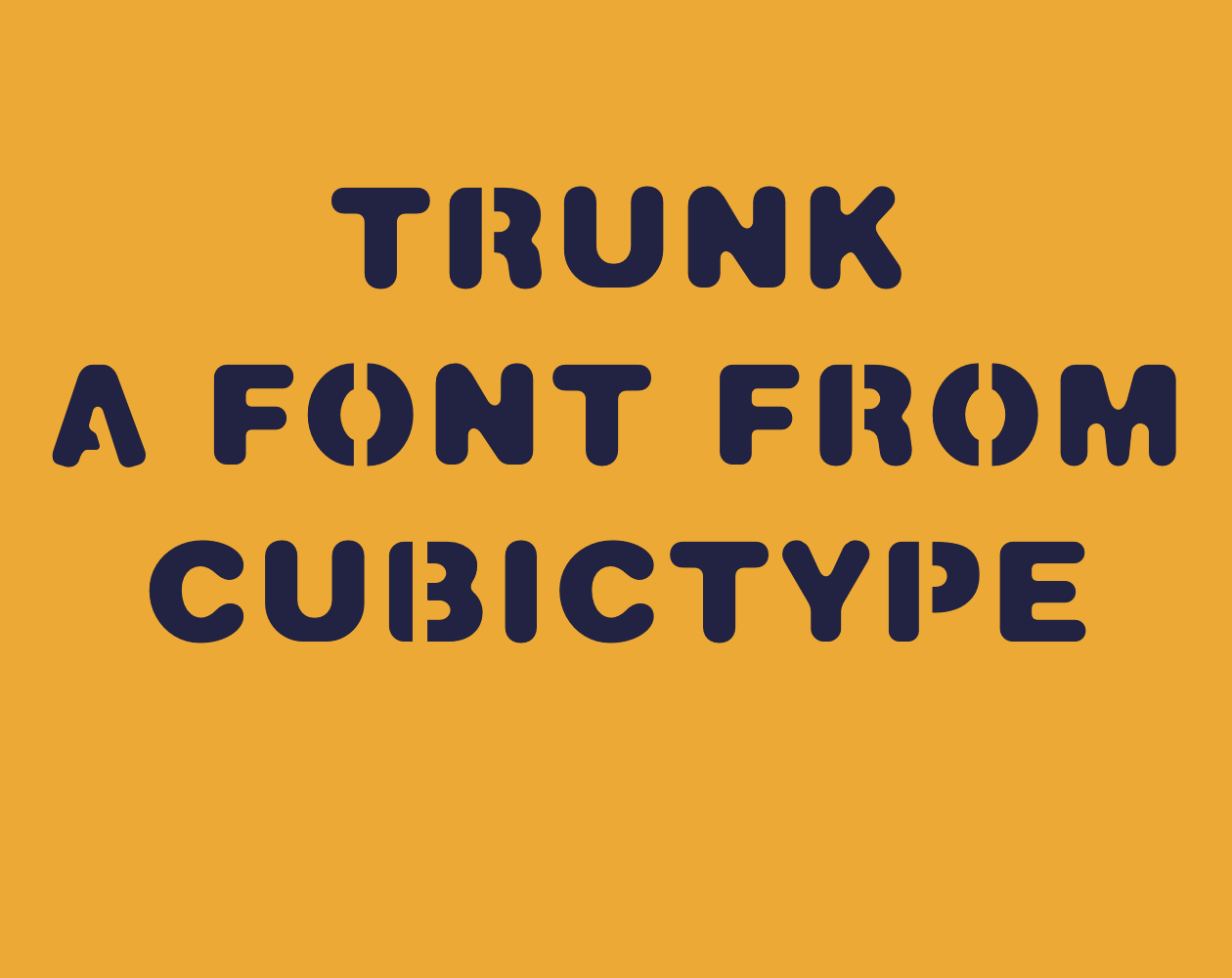 Trunk Font by David Jones (CubicType)