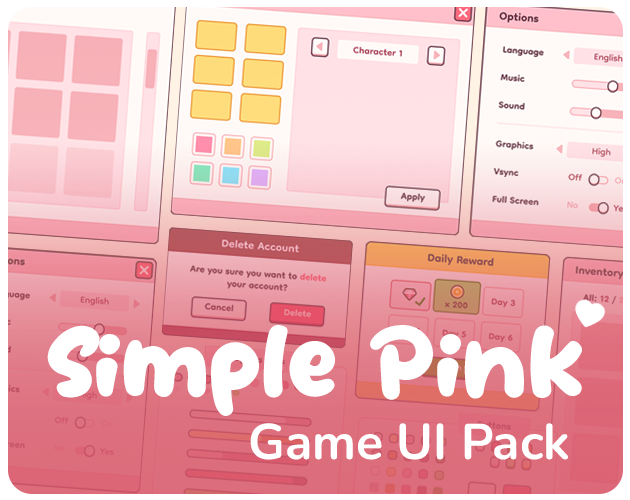 Simple Pink - UI Pack 🌷 by Marta Vidal