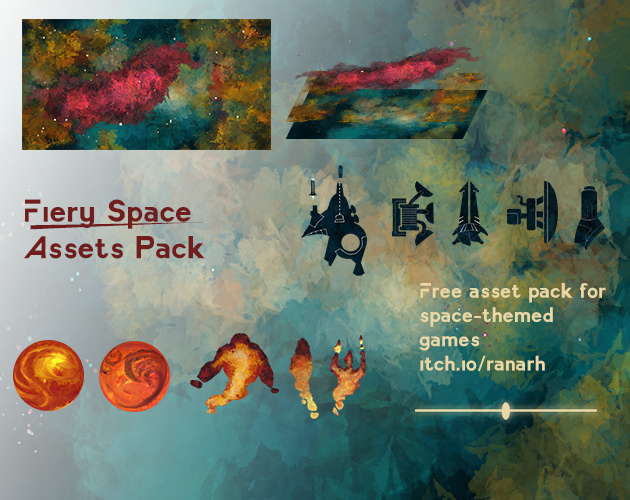 Fiery Space Assets Pack by Ranarh