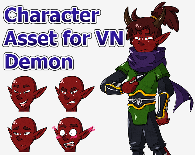 Demon Sprite for Visual Novel by Amigaux_cllb