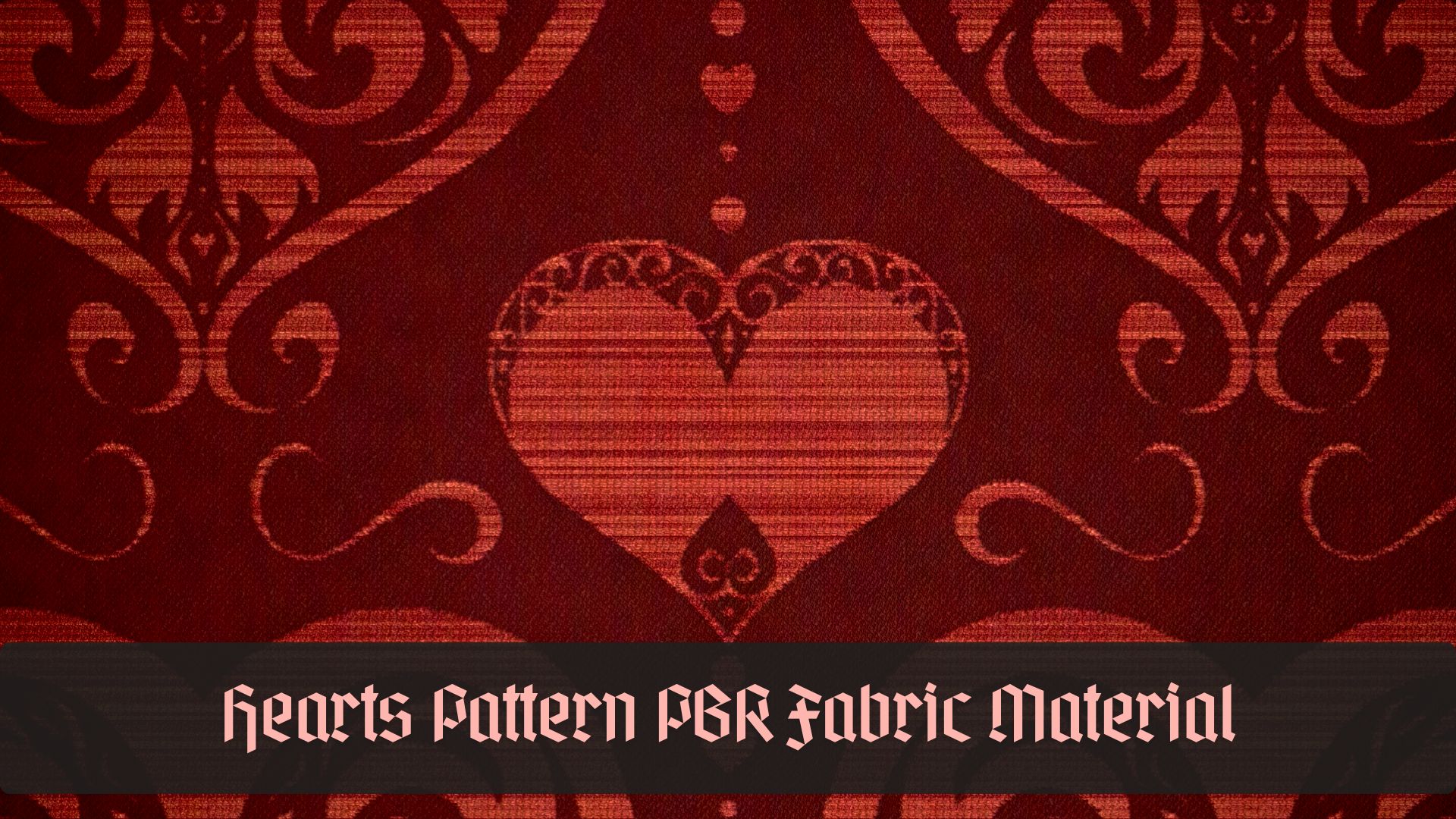 Hearts Pattern PBR Fabric Material by SnowyCocoon