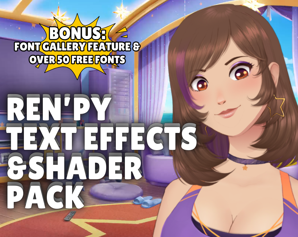 Make Visual Novels! RenPy Text Effects & Shader Pack! by Stella @ MakeVisualNovels