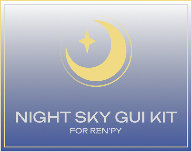 'Night Sky' GUI Kit for Ren'Py. by Ren 🌧 for Make Visual Novel Assets ...