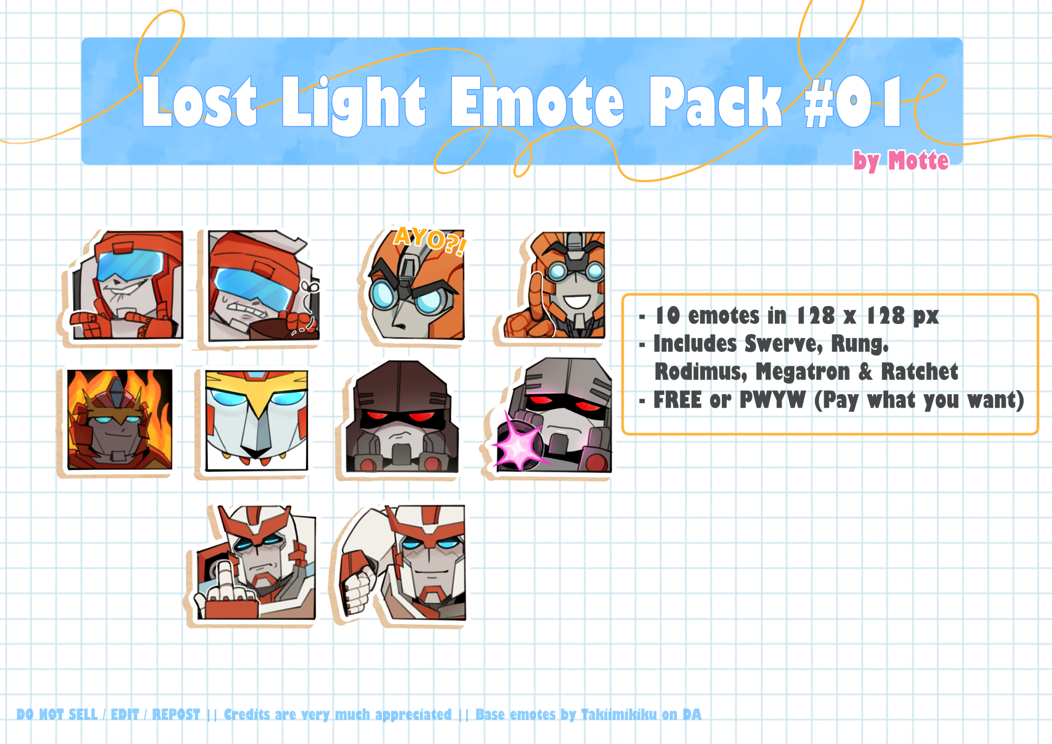 Transformers MTMTE - Emote Pack 01 by spicymotte