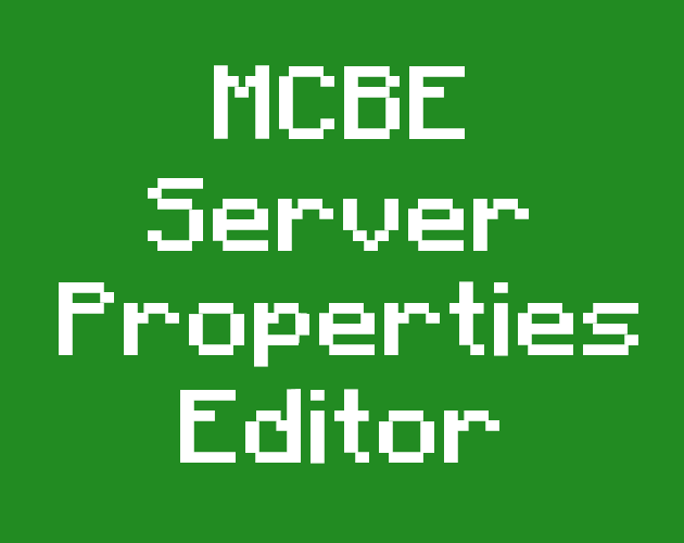 MCBE Server Properties Editor by kafka021
