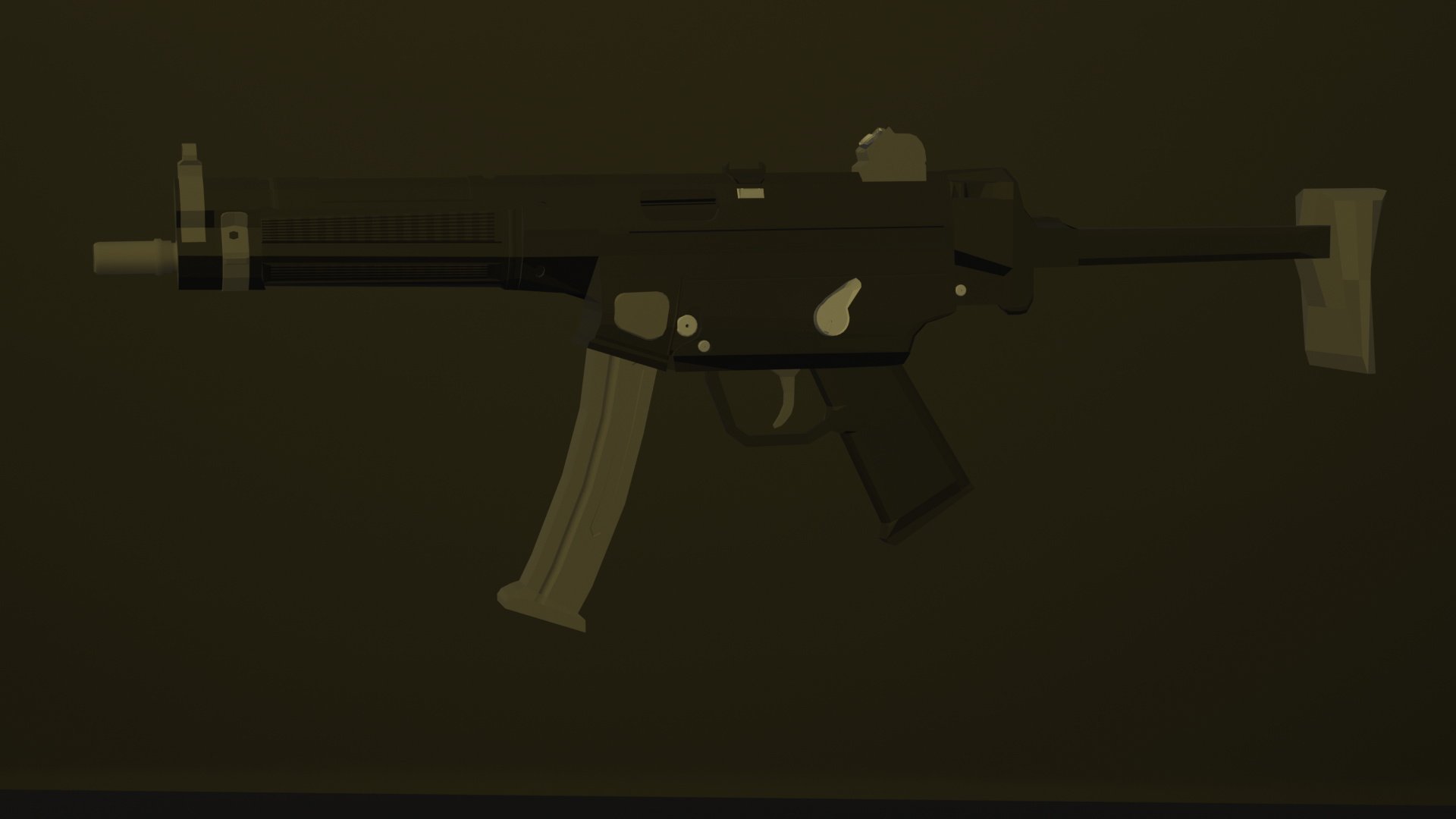 Low Poly Machine Gun by Christoir