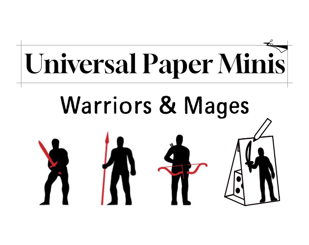 Universal Paper Minis - Warriors & Mages by HiskiH