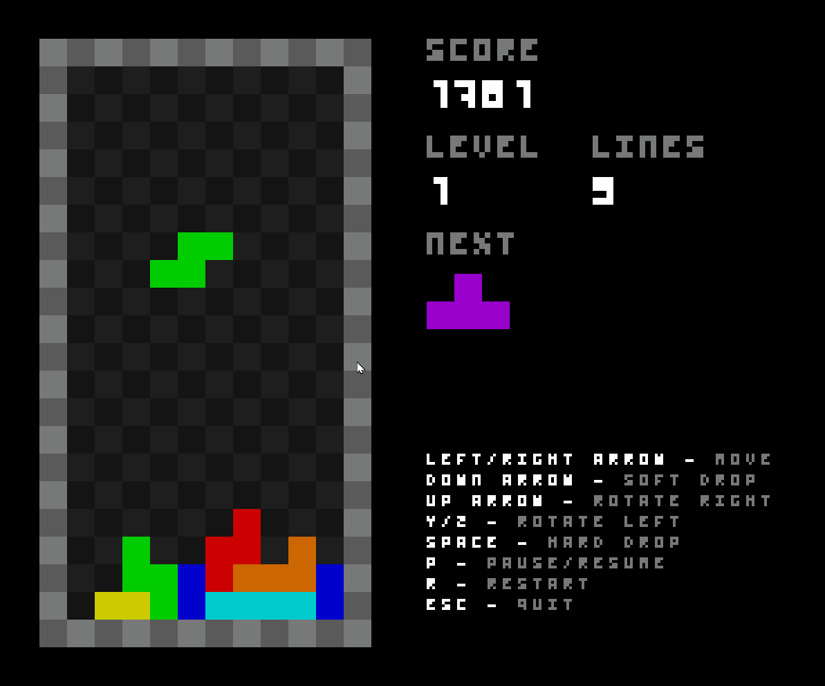 Very small Tetris by VerySmallGames
