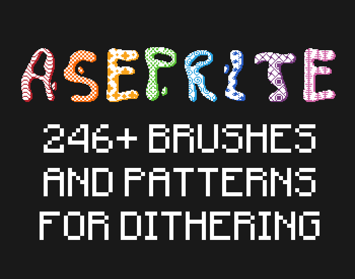 246+ Brushes And Patterns For Aseprite by sodedromme