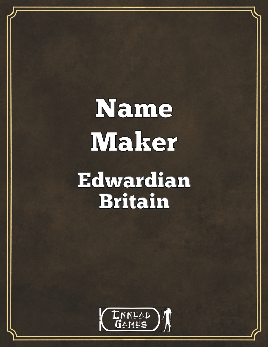 Name Maker - Edwardian Britain by Ennead Games