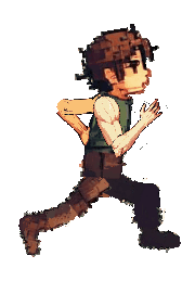 Animated character for 2D Game . Character Walking and Running by Amabuba