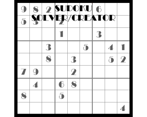Sudoku Solver and Creator by NINJAMINEBRO