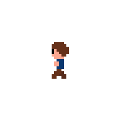 Character walking animation pixel art top down free by Spectrecz