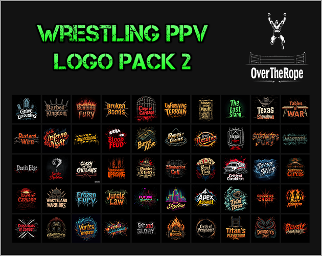 Wrestling PPV Logo Pack 2 by OverTheRope