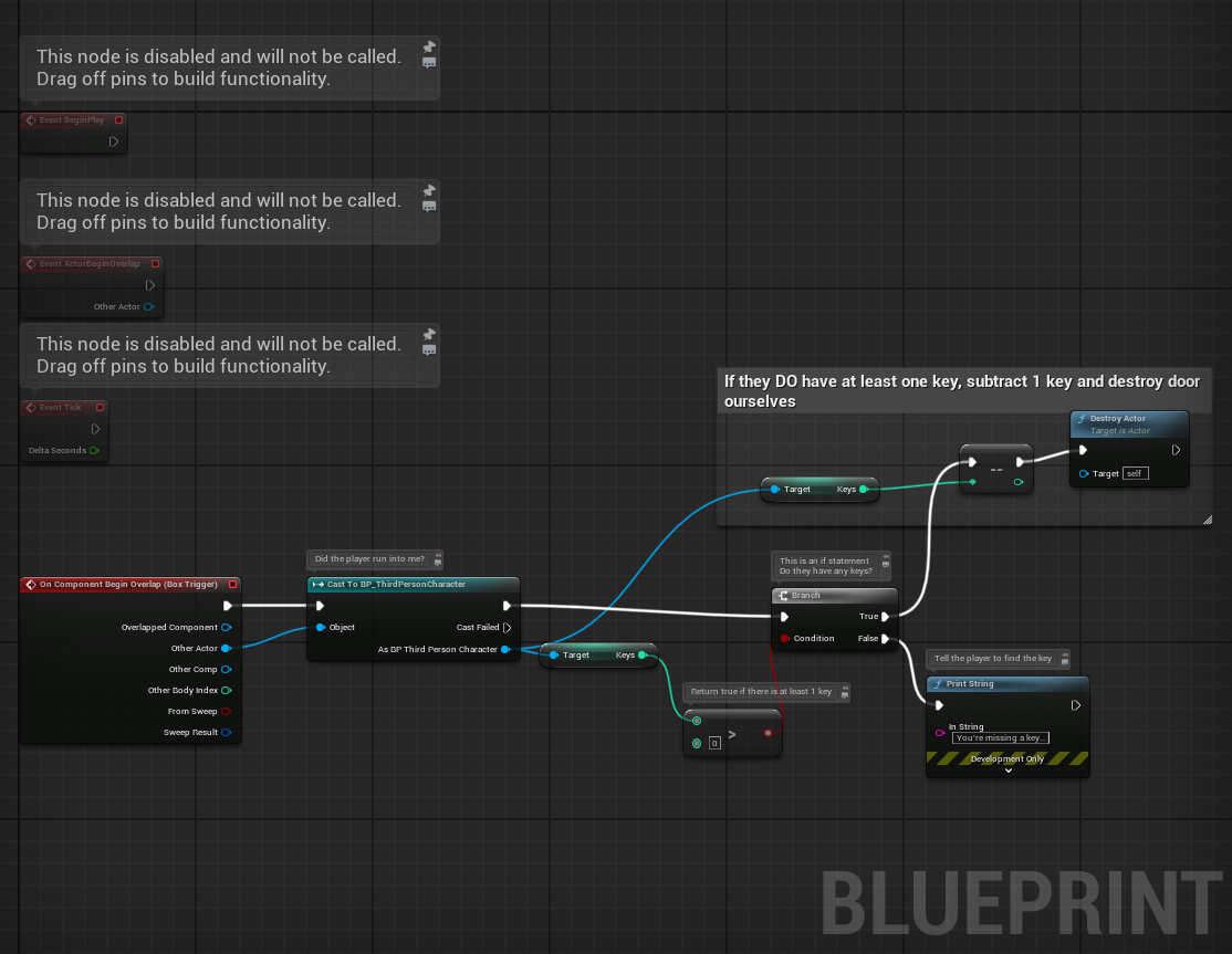 Doors and Keys Blueprints - Coding 1 - Doors and Keys! by JamiRen