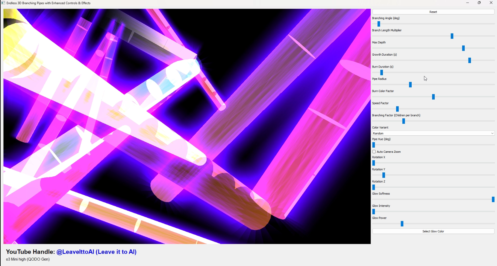 Endless 3D Branching Pipe Animation With Full Control by capericonic