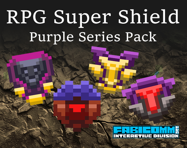 RPG Super Shield Series - Purple Shield Pack by Fabicomm Pro.