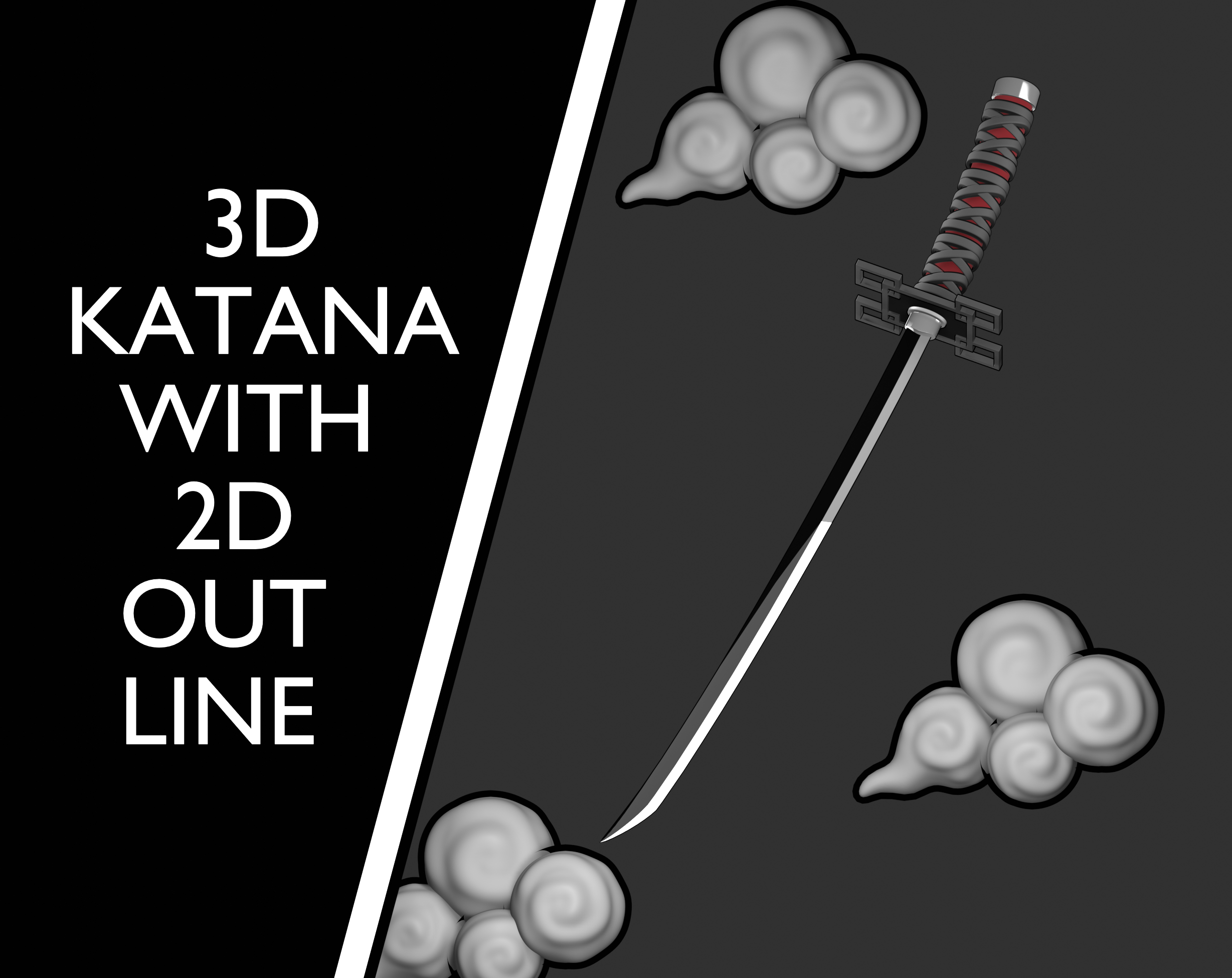 Rate 3D katana with 2d outline by R-RADIANCE for Brackeys Game Jam 2025 ...