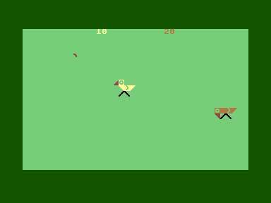 Two canaries pecking (C16 / Plus4) by RoePipi by BASIC 10Liner