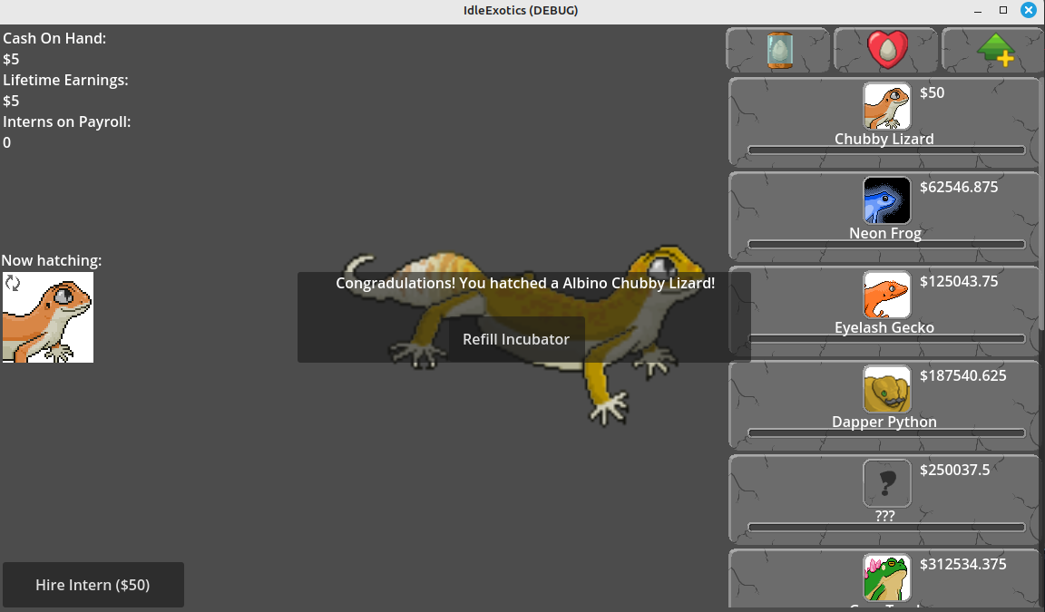 Idle Exotics DevLog (February 2025) - itch.io