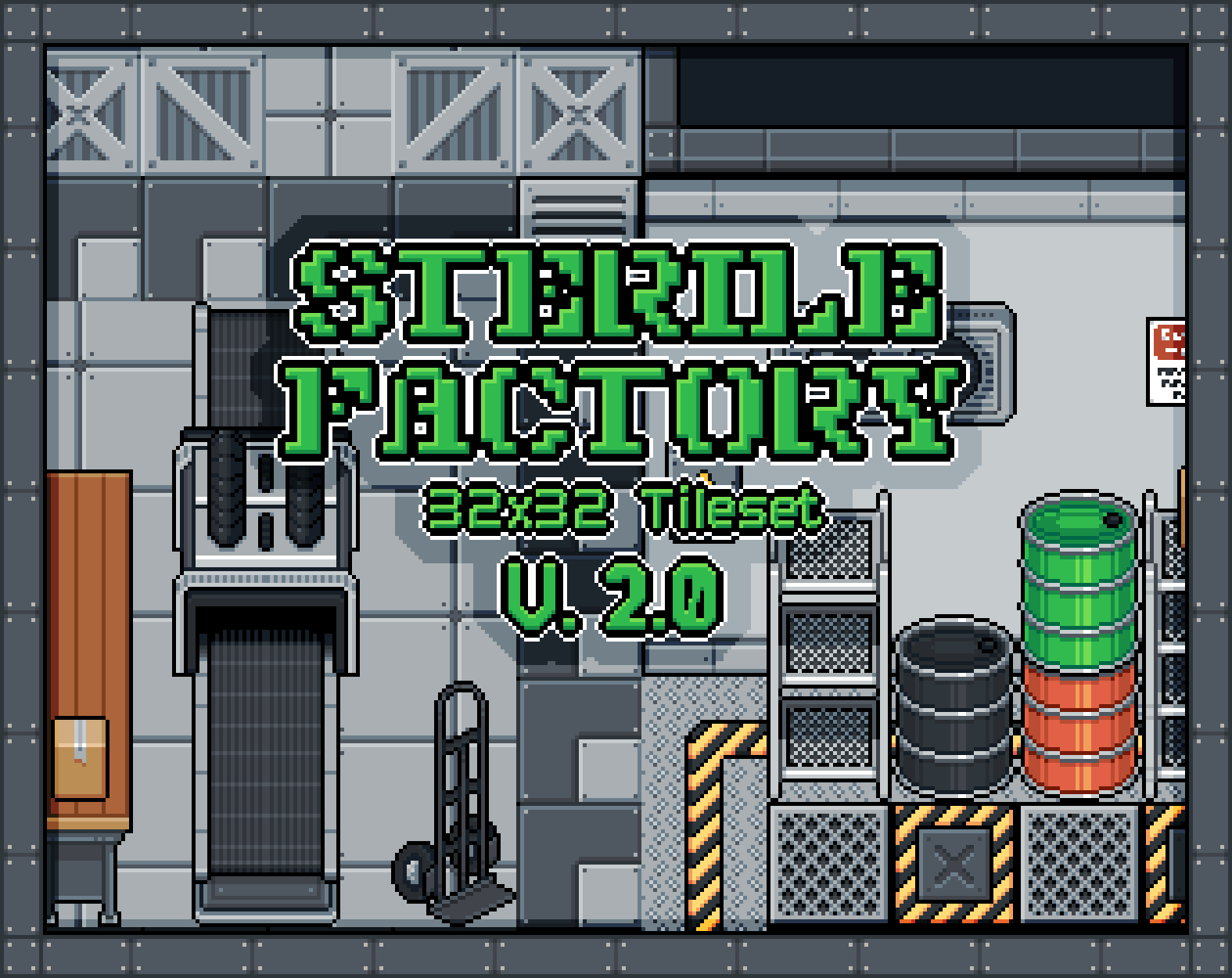 Sterile Factory V2 - Asset Pack and Tileset [32x32] by Meaghan