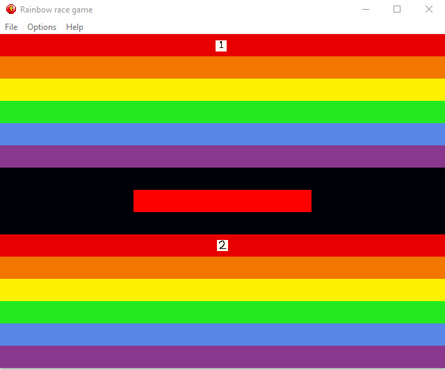 Rainbow race game by OrionZheng