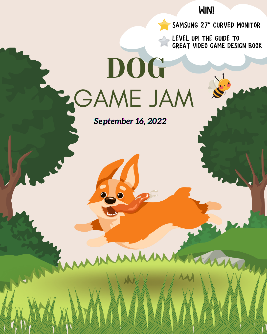 Dog Game Jam (Win Samsung 27" Curved Monitor, Walt Disney Principal ...