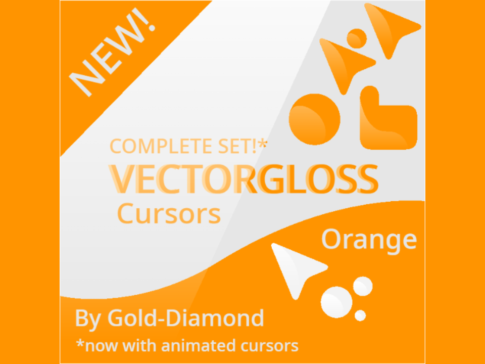 VectorGloss Orange Complete Cursor Pack by odAyzaod