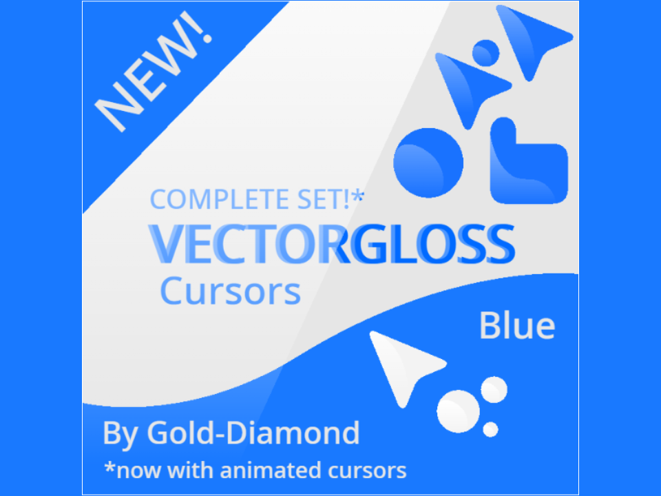 VectorGloss Blue Complete Cursor Pack by odAyzaod