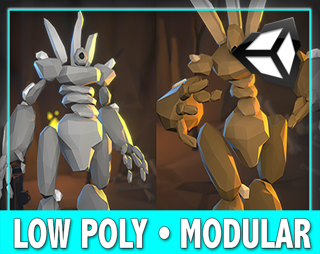Low Poly Character - Rock Monster - Fantasy RPG - Unity by Infinity PBR