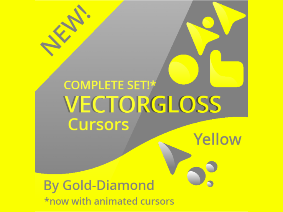 VectorGloss Yellow Complete Cursor Pack by odAyzaod