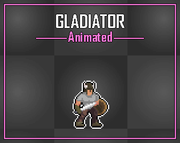 Pixel Character Revamped - Gladiator by Admurin