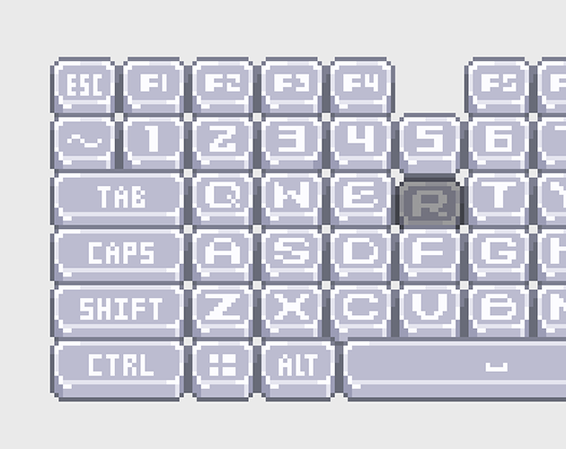 Pixel Keyboard Buttons by Rastves